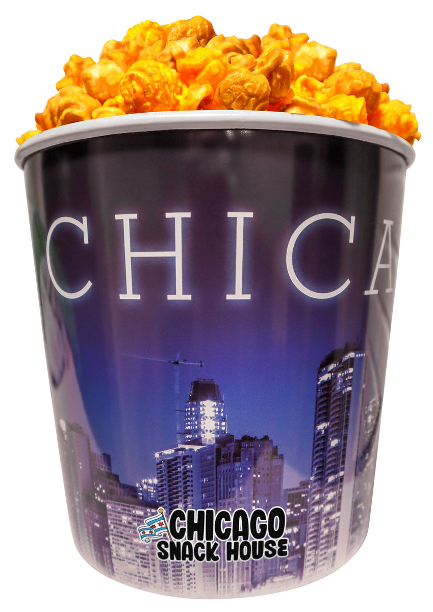 Argires Chicago Skyline 1 Gal Popcorn Tin - Cheddarcorn & Caramel ...